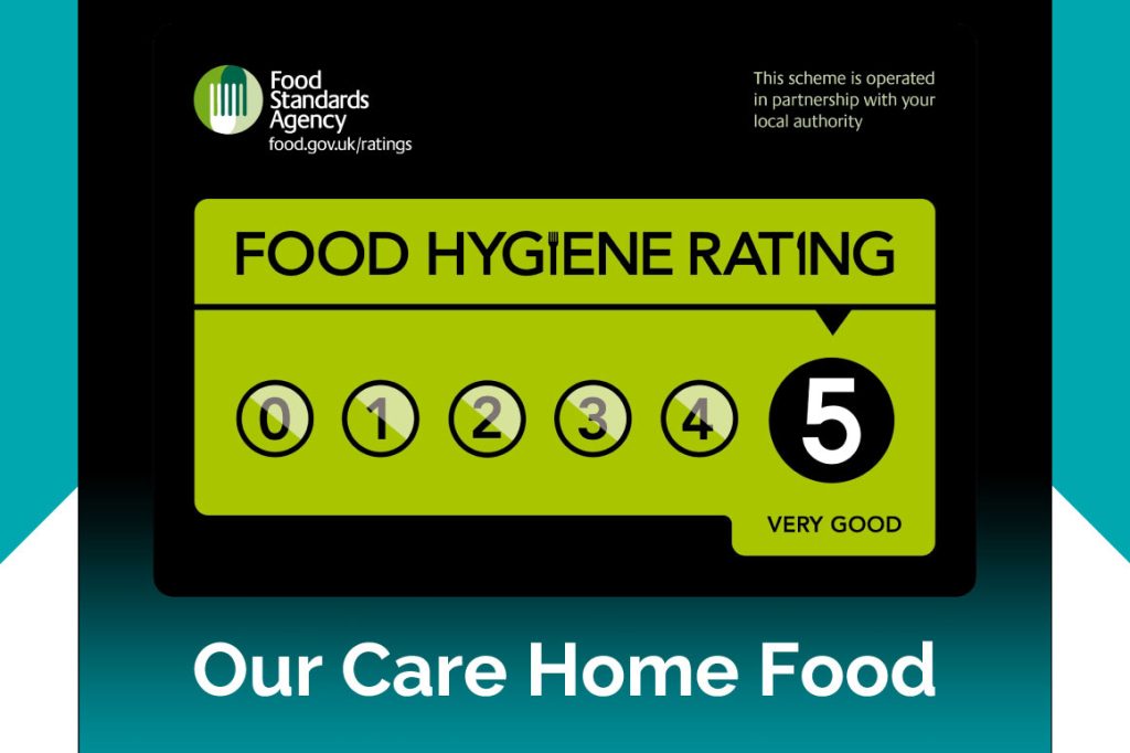 5 Star Food Hygiene Rating - Lister & Sherrington House Nursing Homes